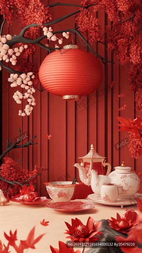 Ai创作图喜庆场景灯笼密布 酒红色茶红色背景 喜庆氛围渲染 灯笼与红樱 新年喜庆氛围美食背景 红色新中式花艺 中式樱花布景 中式场景布置 鲜花红灯笼 喜庆氛围海报 古典意境红灯笼 红色喜庆图