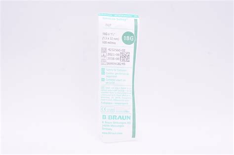 Braun 4252560 02 Introcan Safety Fep Iv Cath 18g X 1 1 4inch 105ml Min