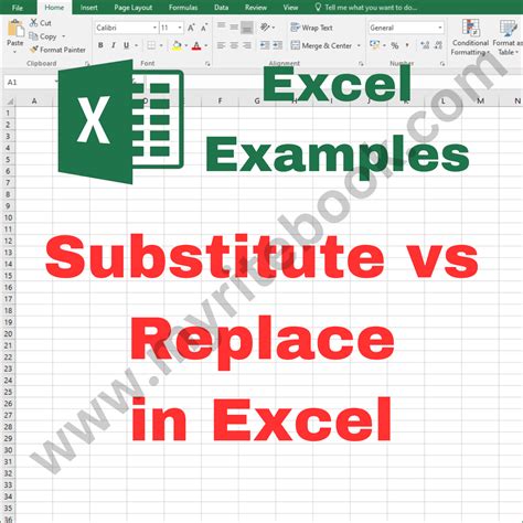 Excel Example Substitute Vs Replace In Excel Myritebook Learn Excel Example Substitute Vs Replace In Excel Myritebook Learn