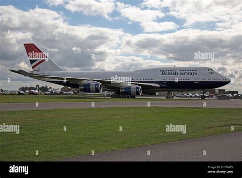 A British Airways Boeing 747 400 Airliner G Civb On Display And