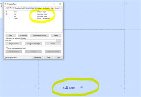 Nonlinear Analysis Option Not Available For Load Case Parameters In
