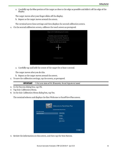 Allen Bradley Panelview Plus 7 Performance Series B Terminals Quick Start Guide Support Team