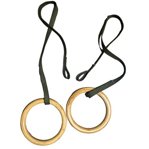 რგოლები და თოკი ტანვარჯიშისათვის ხის სავარჯიშო რგოლი