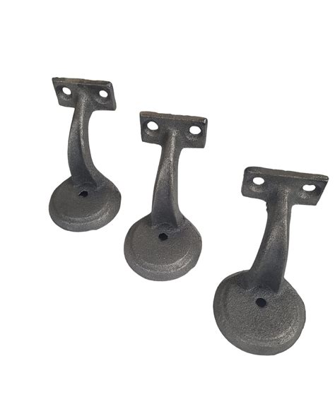 Heavy Duty Solid Cast Iron Handrail Brackets Railing Brackets For Support 3 Pack