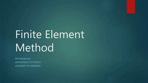 Finite Element Methodpptx