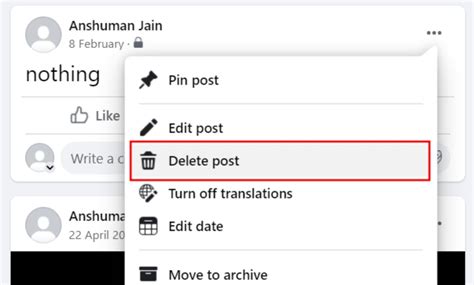 how to delete your facebook posts beebom