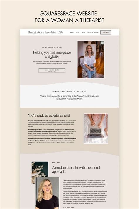 Squarespace Website For An Online Therapist — Applet Studio In 2024