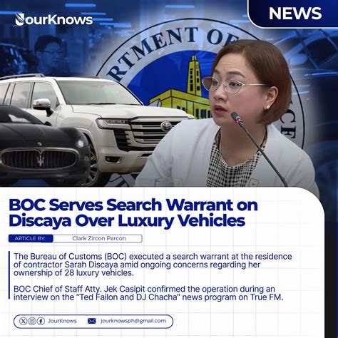 Jourknows 𝗡𝗘𝗪𝗦 Boc Serves Search Warrant On Discaya Over Luxury