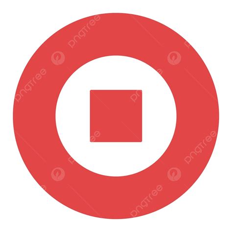 Stop Button Flat Vector White Glyph Icon Interface Control Technology