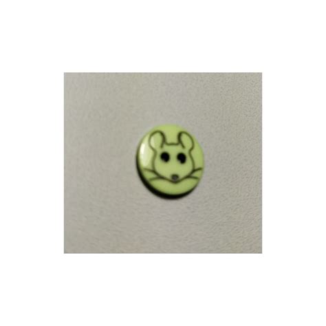 bouton souris vert mercerie floriane