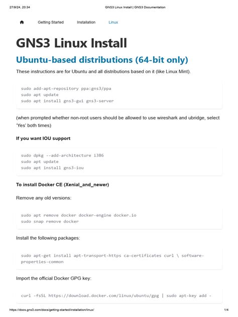 Gns3 Linux Install Gns3 Documentation Pdf