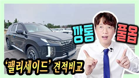 신형 팰리세이드 장기렌트카 가격비교 깡통 Vs 풀옵 Youtube