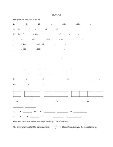 Sequences And Nth Term Of Triangular Sequence Teaching Resources Sequences And Nth Term Of Triangular Sequence Teaching Resources