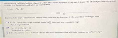 Solved Determine Whether The Following Function Is A Chegg