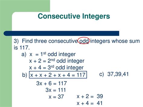 18 Consecutive Integers Notes On Handout Ppt Download