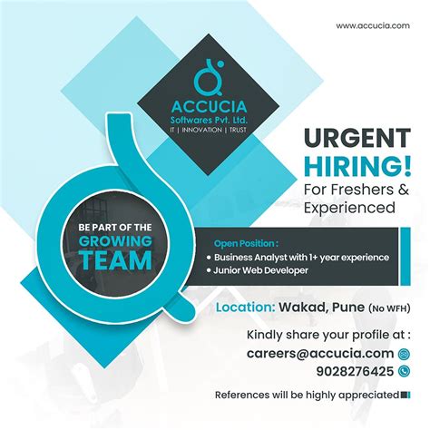 Jobopenings Punejobs Webdeveloper Businessanalyst Accucia Softwares Pvt Ltd 63 Comments