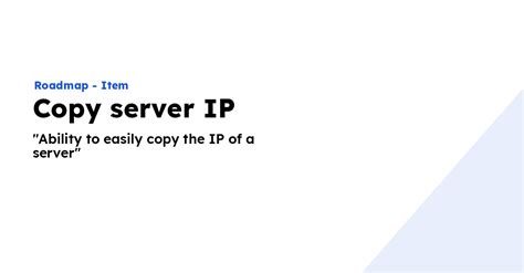 Copy Server Ip Ploi Roadmap