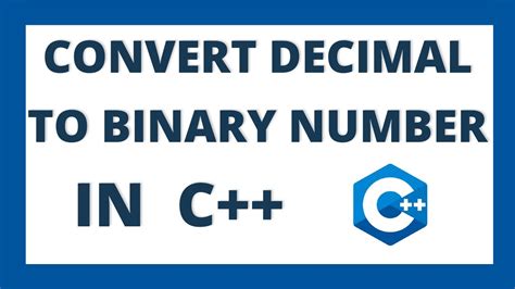 Program To Convert Decimal To Binary In C Decimal To Binary Number