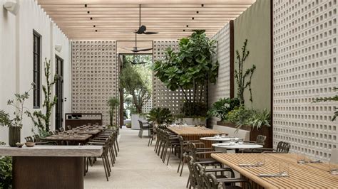 Breeze Block Partitions Frame Florida Restaurant By Kimmel Eshkolot