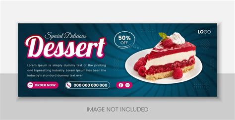 Premium Vector Delicious Dessert Social Media Facebook Cover Design