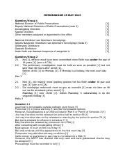 SPR Sick Test Memo May Pdf MEMORANDUM MAY Question Vraag National Director
