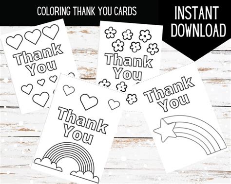 Tarjetas De Agradecimiento Para Colorear E Imprimir Imprimibles