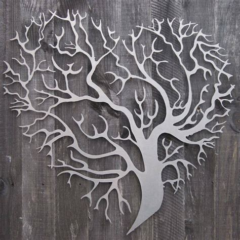 Metal Wall Art Decor 3d Sculpture Tree Of Life Love Etsy Uk