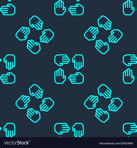 Green Line Project Team Base Icon Isolated Vector Image