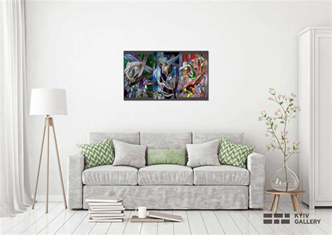 Купити картину «Струни абстракція олійними фарбами на полотні в стилі абстрактний