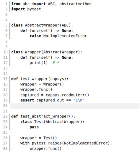 Python Почему неправильно считается покрытие в коде с абстрактным