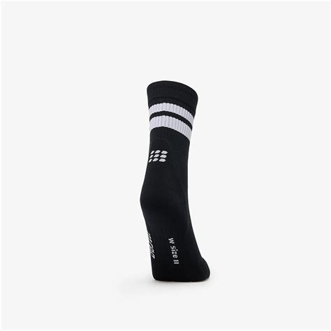 Socks Cep 80s Mid Cut Compression Socks Black White Footshop
