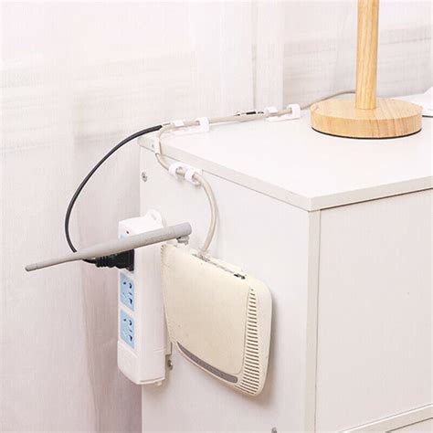 Wall Mounted Sticker Punch Free Plug Fixer Self Adhesive Socket Cable Wire Organizer Power Strip