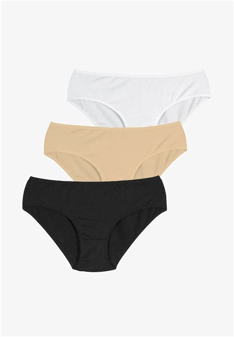 Penti 3 Pack Briefs Black White Skin Black Zalando Ie
