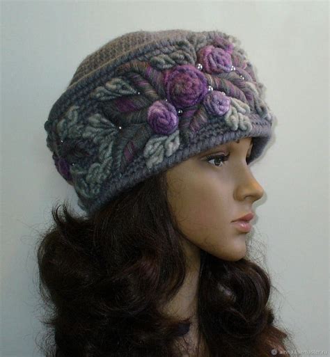 Шапка с вышивкой 067 1 в интернет магазине на Ярмарке Мастеров Шапки