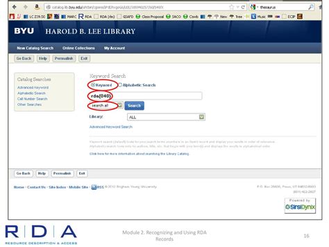 Module 2 Rda Basics Recognizing And Using Rda Records Ppt Download