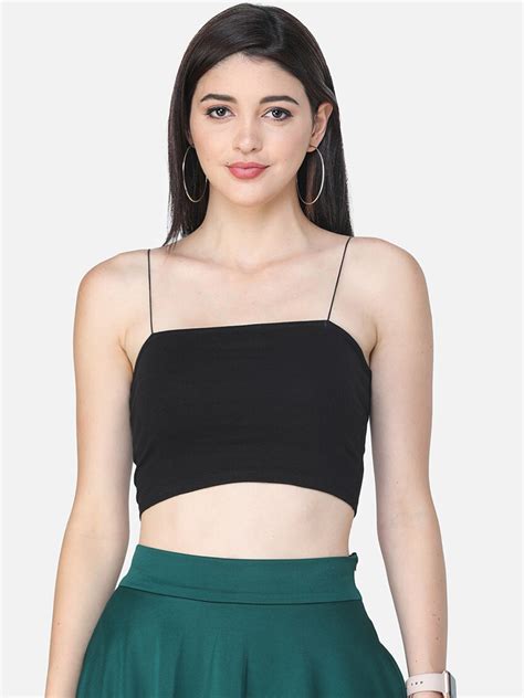 Buy Cation Black Bralette Crop Top Tops For Women 13677012 Myntra