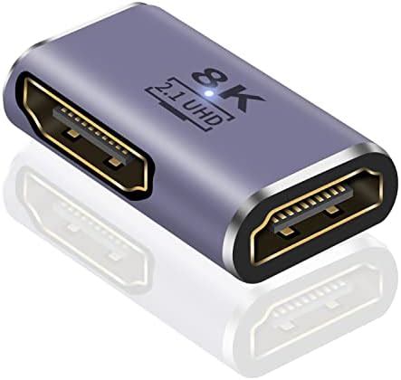 Maxhood HDMI Female To Female Adapter 8K 2 1 Coupler 48Gbps UHD HDMI Extender Compatible With