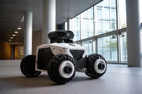 Robot With Advanced Sensors And Cameras For Seamless Navigation In Complex Environment Stock