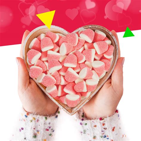 Valentines Day Candy Strawberry Puffs Pink Gummy Candy