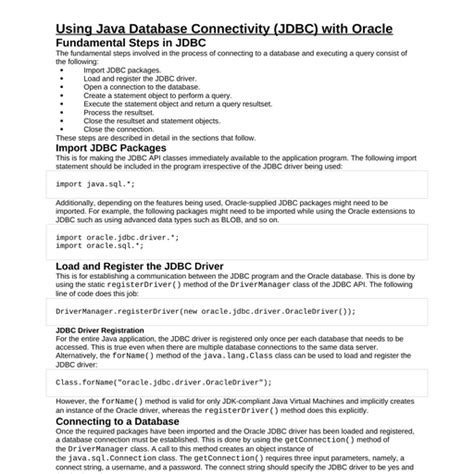 Jdbc Connectivity Java Programming Notes Teachmint