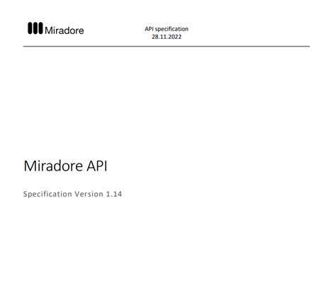 Programmers Guide To Api V1 Miradore