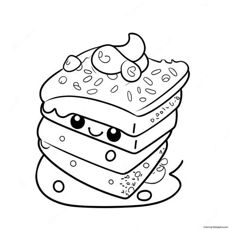 Cute Brownie With Sprinkles Coloring Page 46814 37008