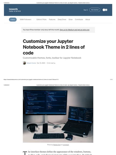 Customize Your Jupyter Notebook Theme In 2 Lines Of Code By Satyam Kumar Towards Data