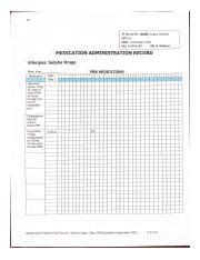 MEDICATION ADMINISTRATION RECORD Pdf Course Hero