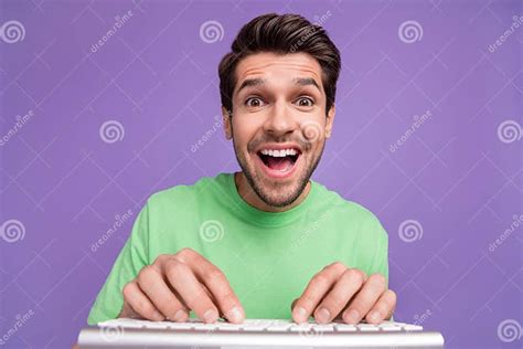 Closeup Photo Of Young Geek Addicted Copywriter Webcam Nerd Programmer Surprised How Ai Help