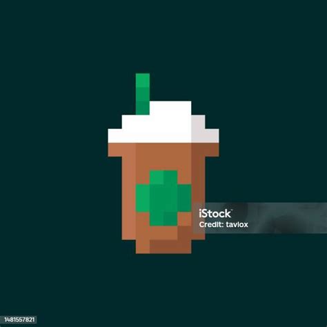 커피용 찻주전자와 종이컵이 있는 차 머그잔과 주스 또는 알코올 음료를 위한 유리 픽셀 아트 아이콘은 격리된 벡터 삽화를 설정합니다 요소 디자인 스티커 로고 모바일 앱 메뉴