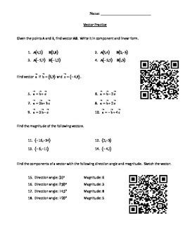Vector Practice By MSquared TPT