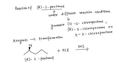 Solved Reaction Of R 2 Pentanol Under Different Reaction Conditions