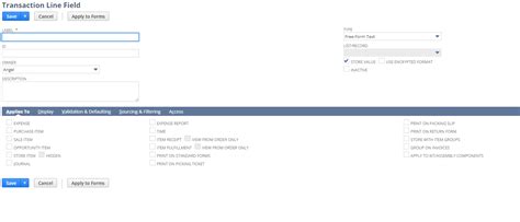 Custom Transaction Line Fields Dataongoing