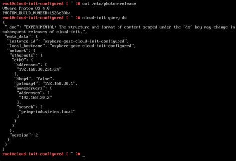 Quick Tip Prepare Vmware Photon Os For Use With Vsphere Guest Os Customization And Cloud Init